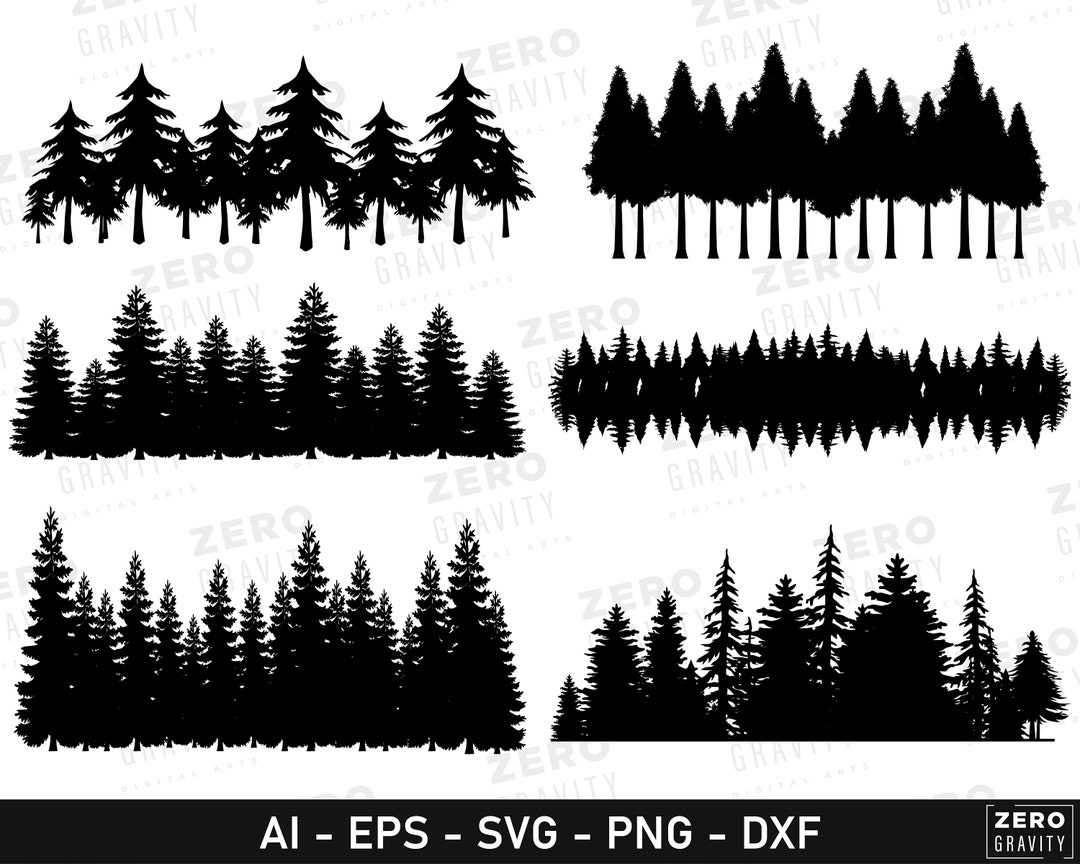 Tree Svg Bundle, Digital Tree Files for Cricut, Tree Clipart, Tree ...