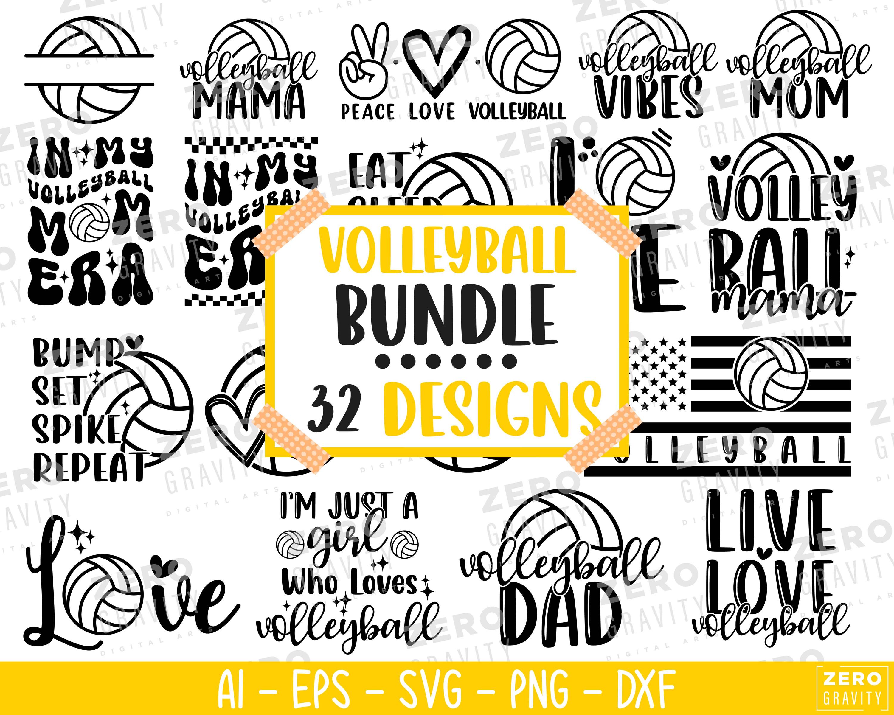 Volleyball SVG Bundle 32 Designs, Volleyball Mom SVG, Cricut Files ...