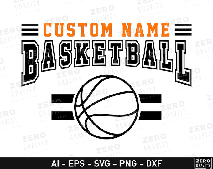 Custom Basketball Name Svg, Your Name Basketball Svg, Personalized ...