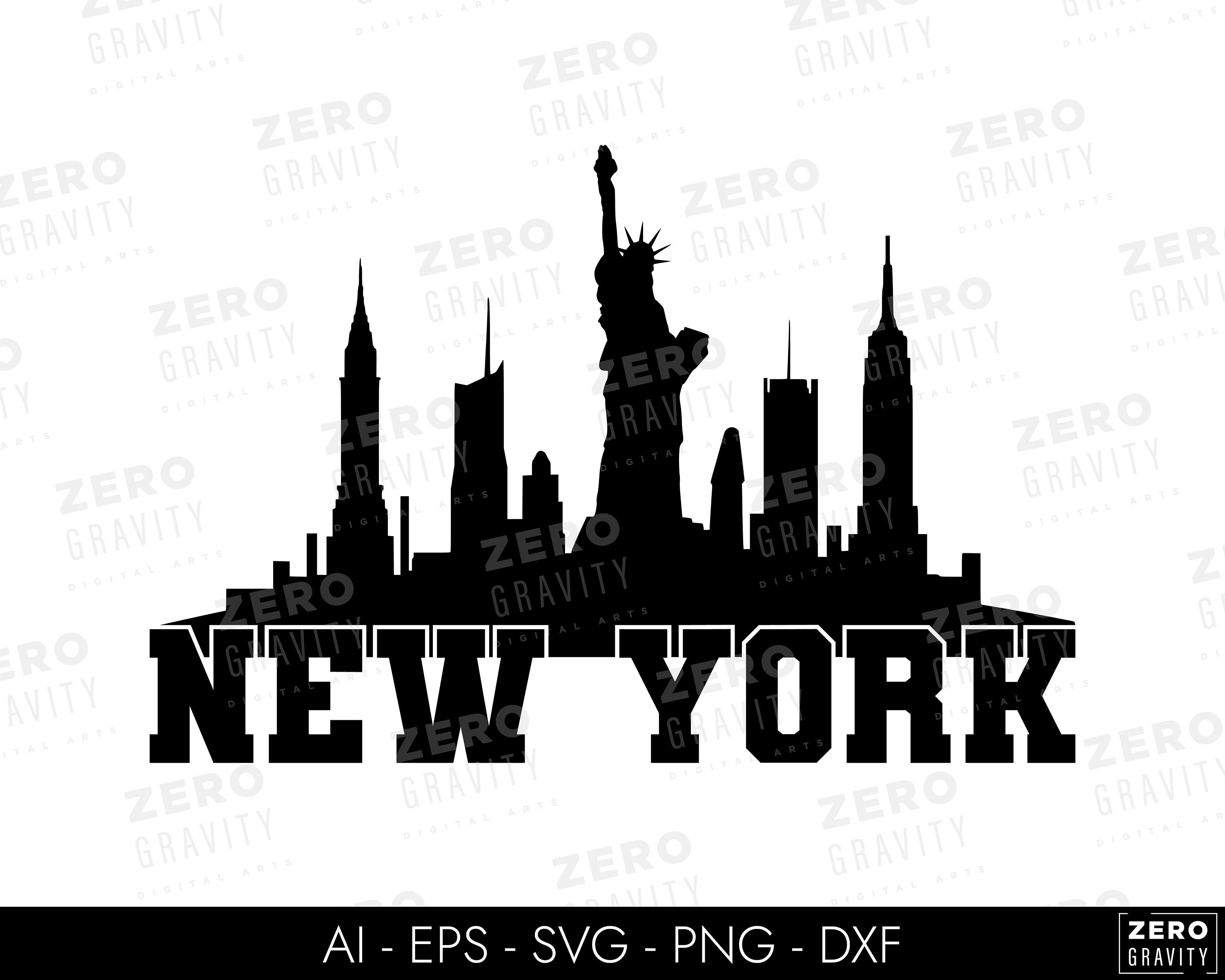 New York Svg, New York City Silhouette Svg, Digital Download New York ...