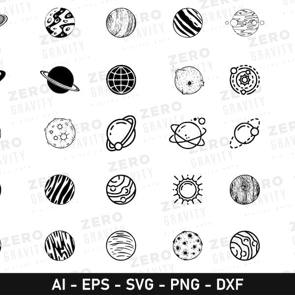 Solar System Svg - Etsy