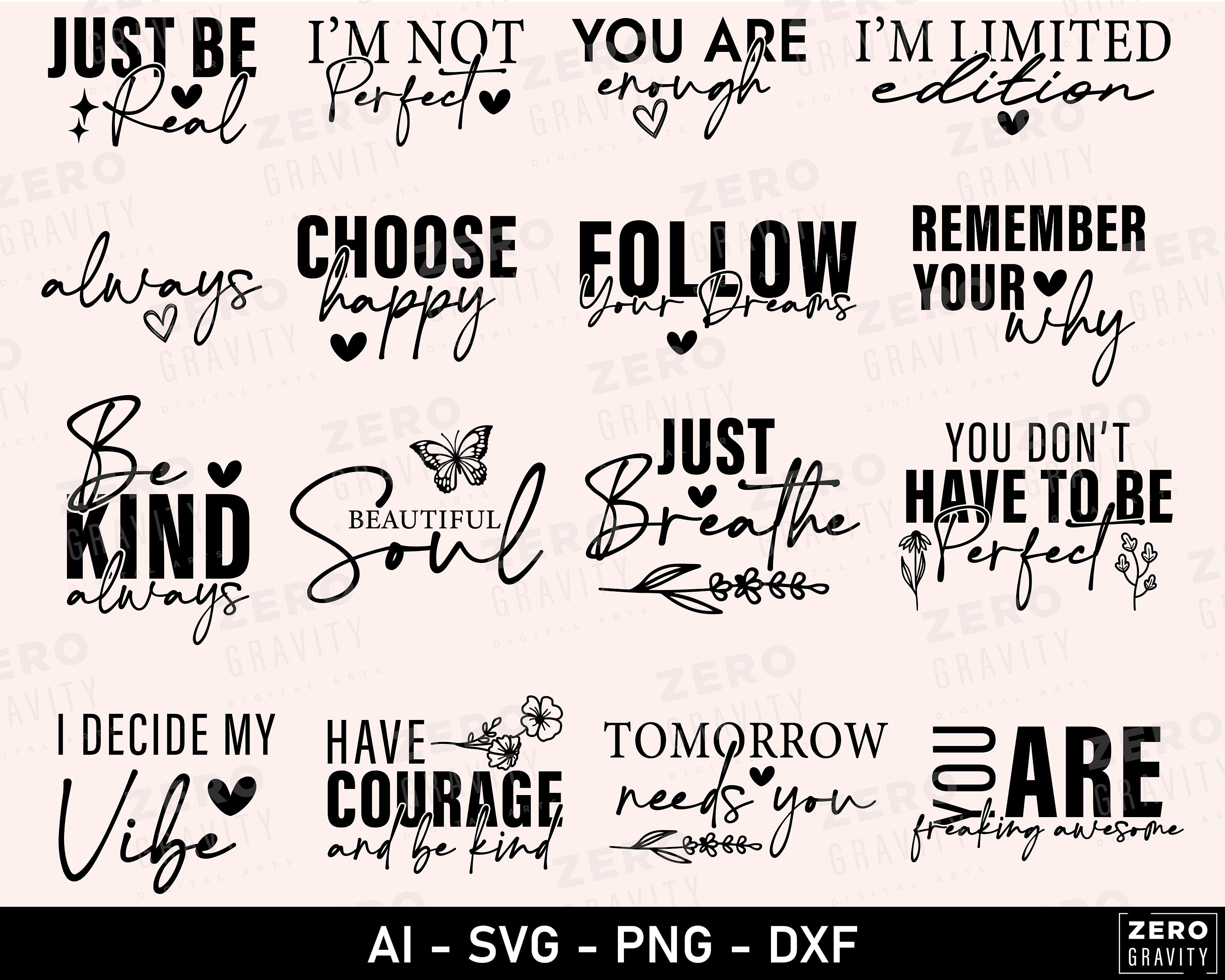 Inpirational Quotes Svg Bundle, Boho Svg Bundle, Motivational Quotes ...