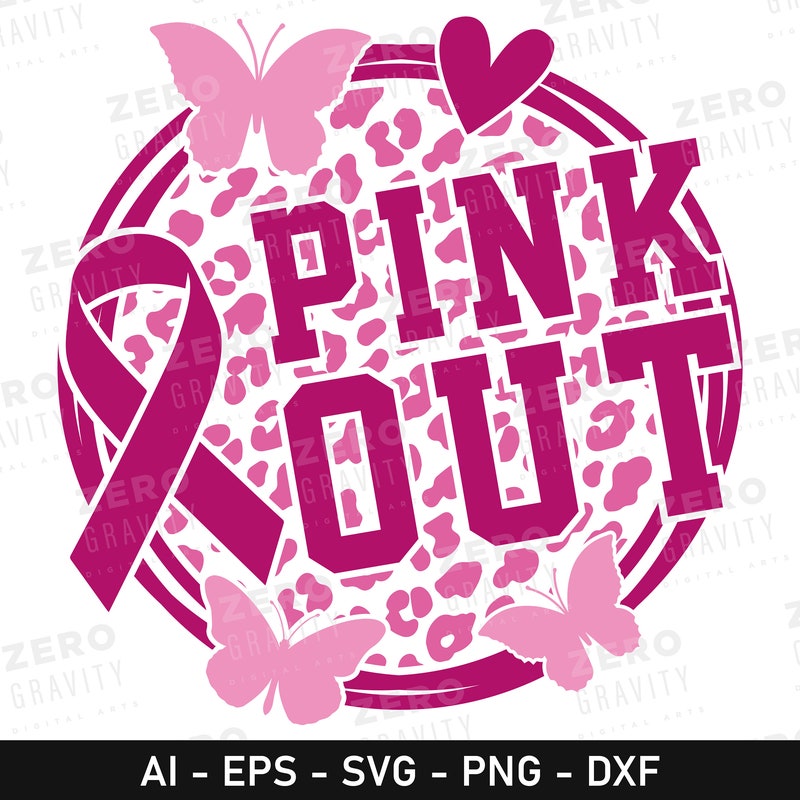 Pink Out Clip Art - Etsy