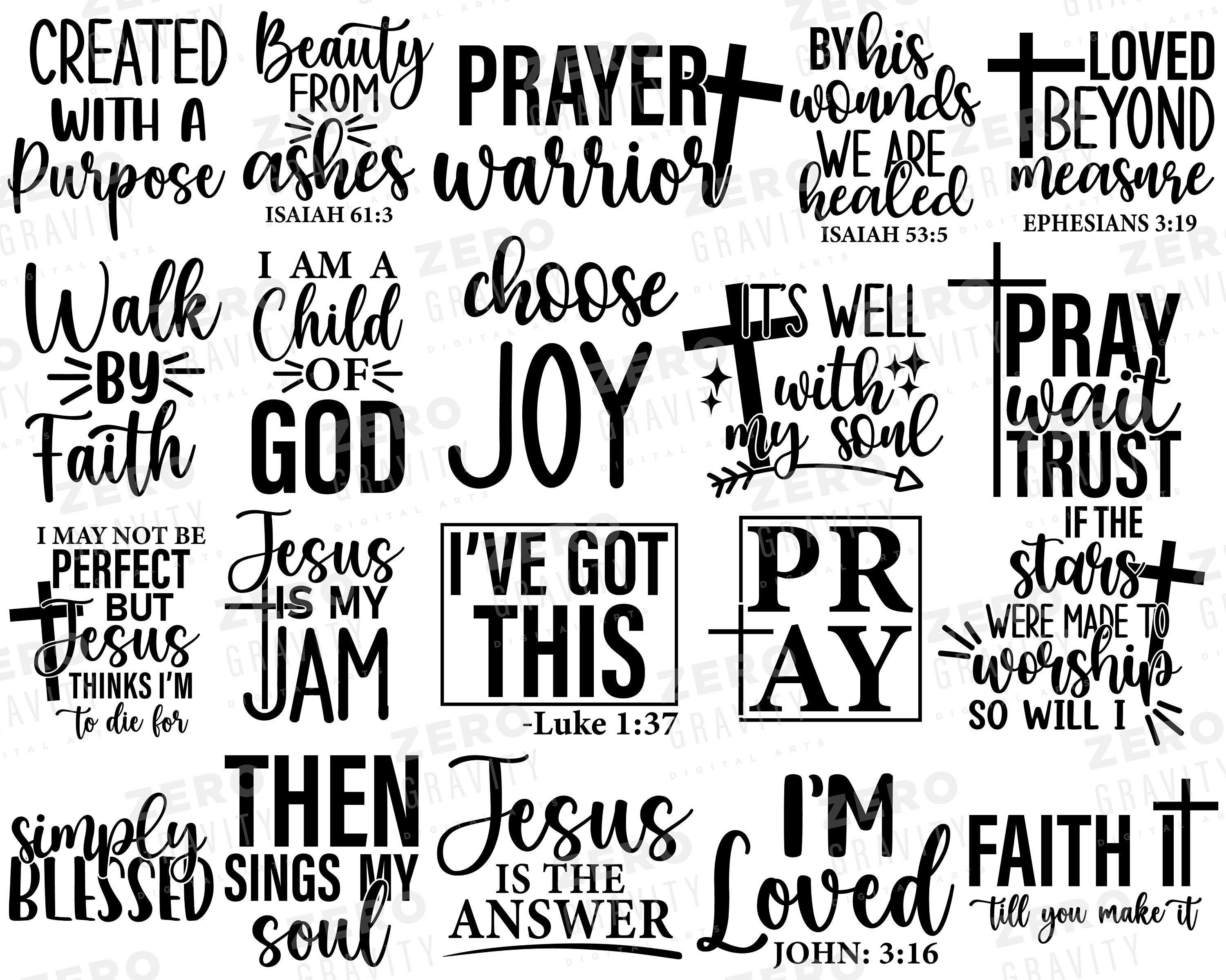 Christian Svg Bundle, Bible Verse Svg, Digital Download Christian Png ...