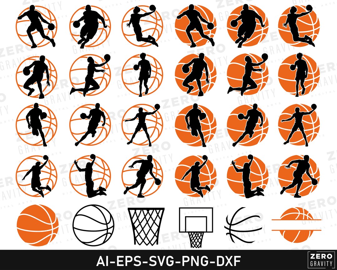 Basketball Svg Bundle, Digital Basketball Files for Cricut, Basketball ...