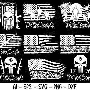 We the People Svg Bundle for Cricut, Digital Download American Flag Svg ...