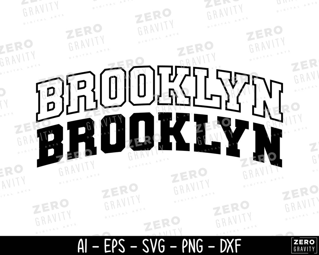 Brooklyn Silhouette SVG: Vector Files for Cricut, Shirt Design (digital ...