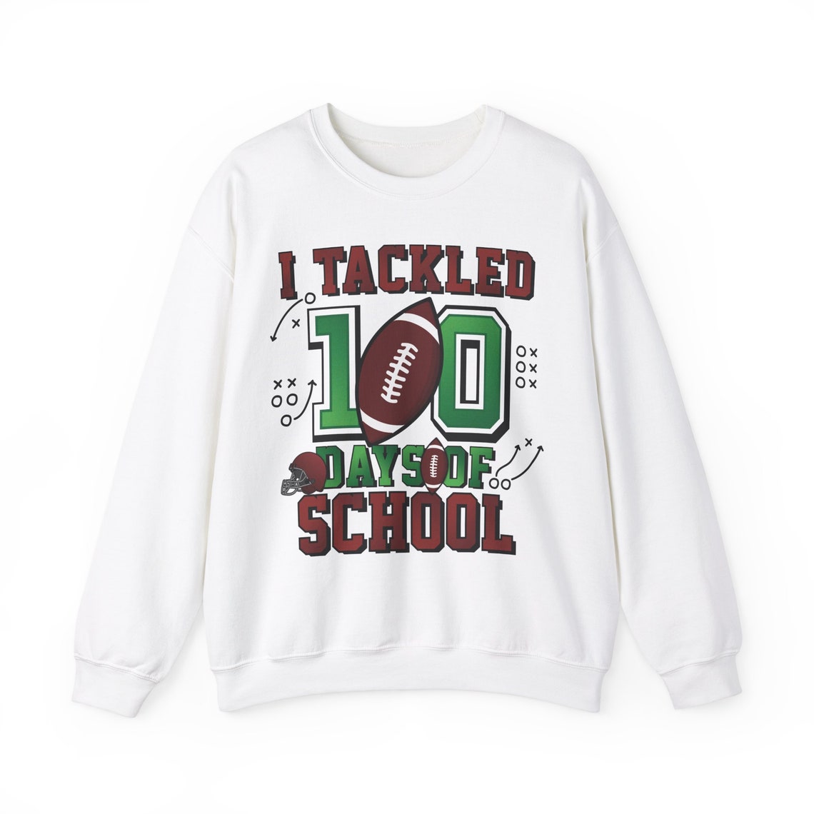 I Tackled 100 Days of School, 100 Days of School Svg for Football ...