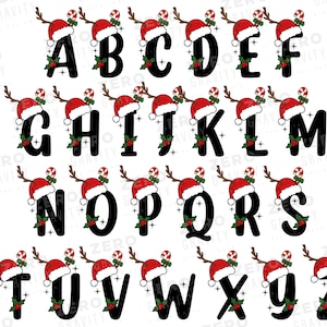 Christmas Font Svg for Crafts, Digital Download Christmas Letters ...