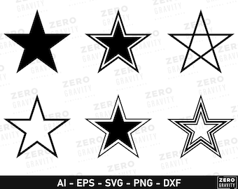 STARS SVG Bundle STARS Clipart Stars Svg Cut Files for - Etsy Canada