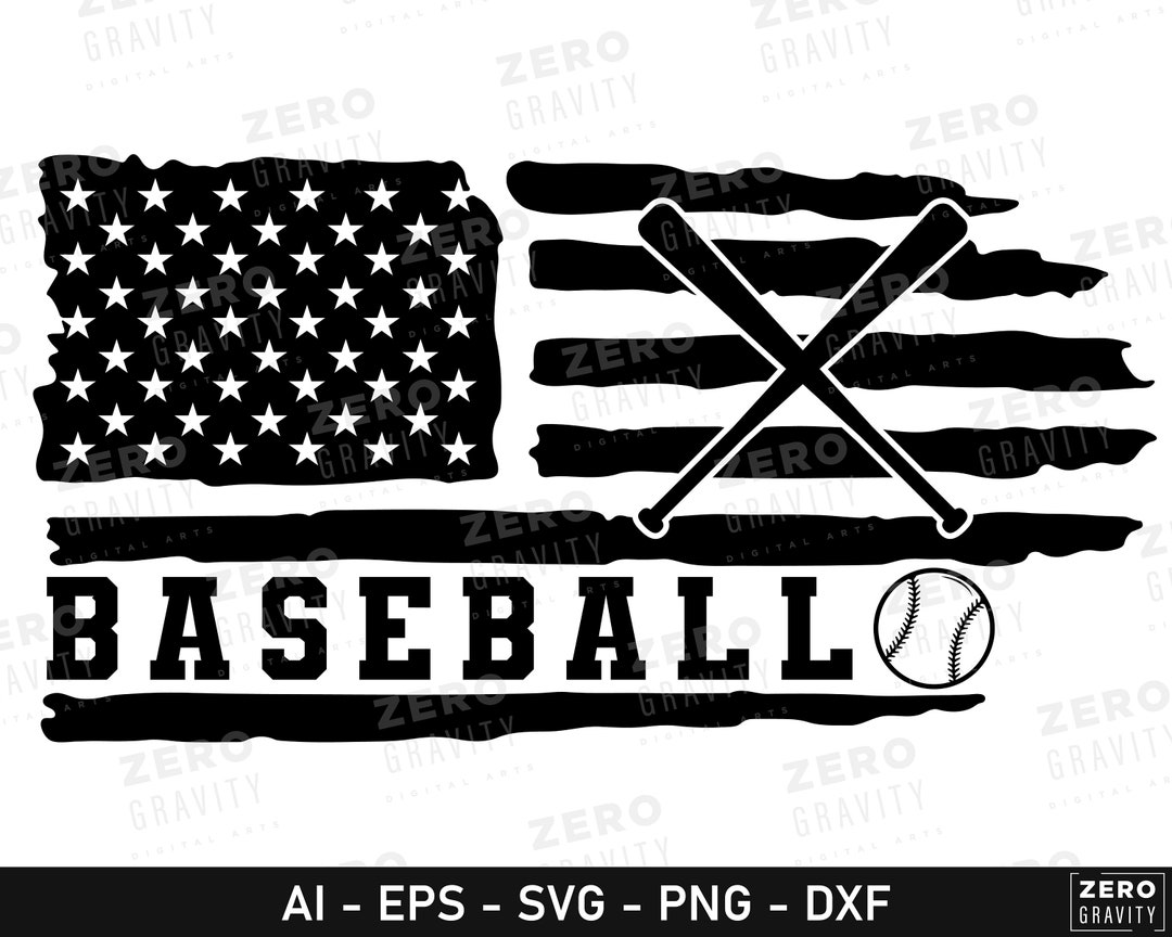 Baseball and American Flag Svg, Baseball Svg for Shirts, Baseball Bat ...