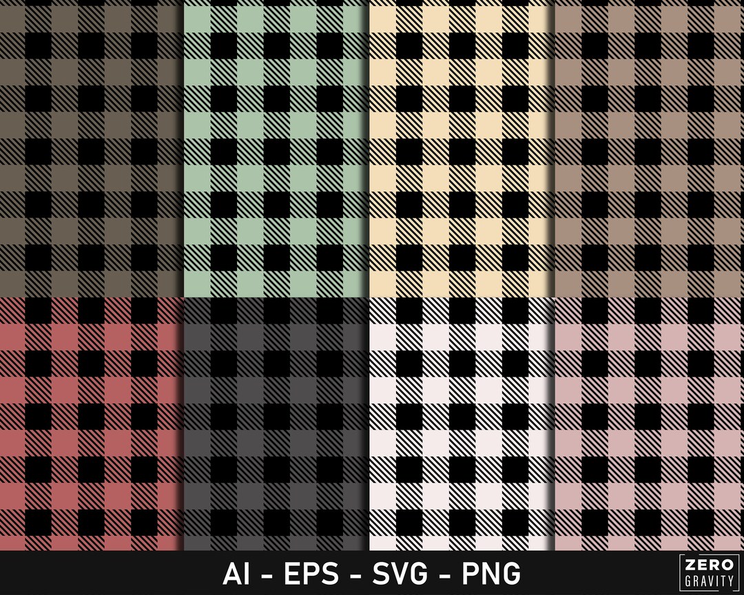 Buffalo Plaid Svg Bundle, Buffalo Plaid Digital Download, Digital Plaid ...