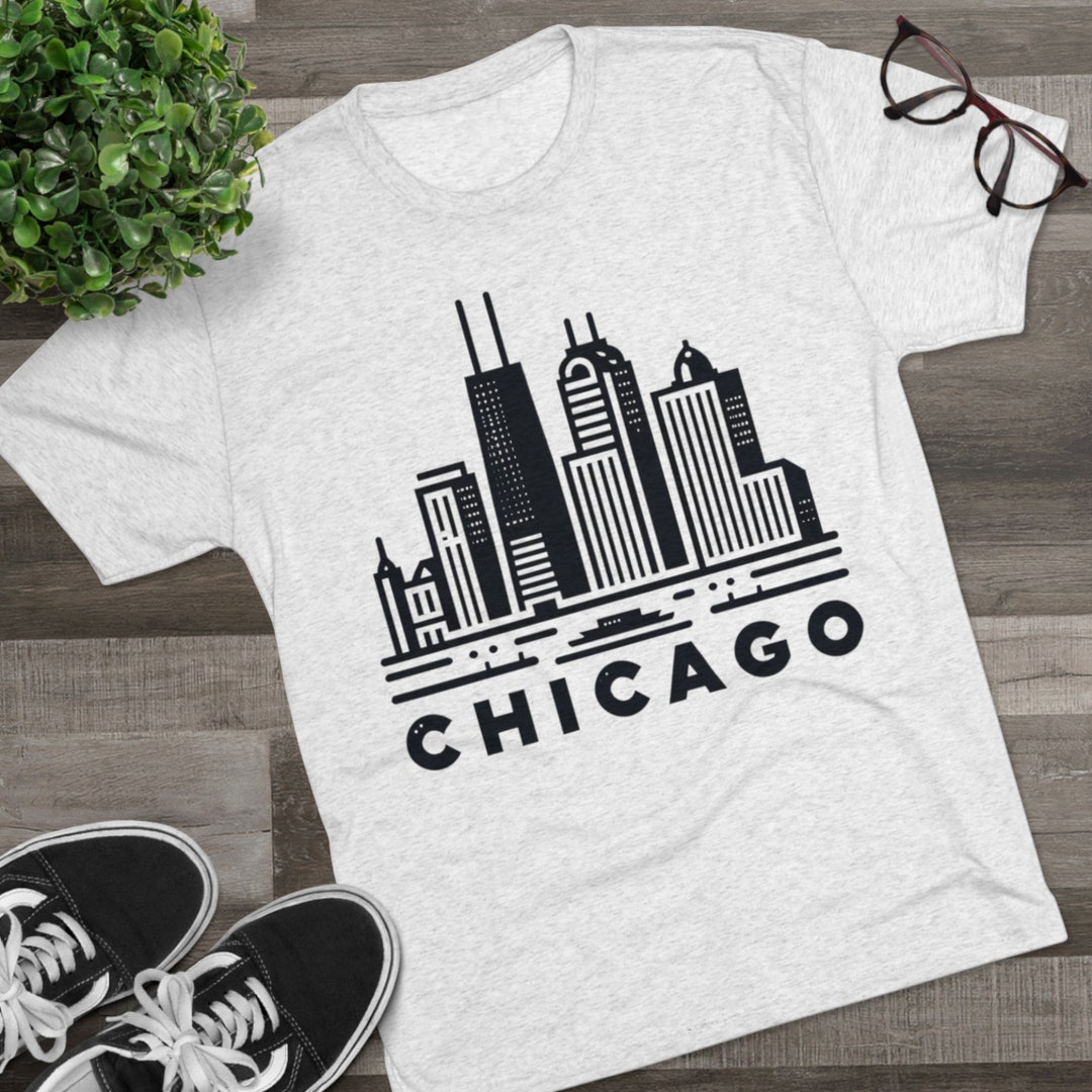 Chicago Graphic Tshirt | City Skyline Shirt | Colorful Urban Art Tshirt ...