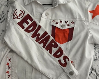 Custom Made Jean Jacket NFL Jean Jacket Sports Attire Game Day Apparel ...