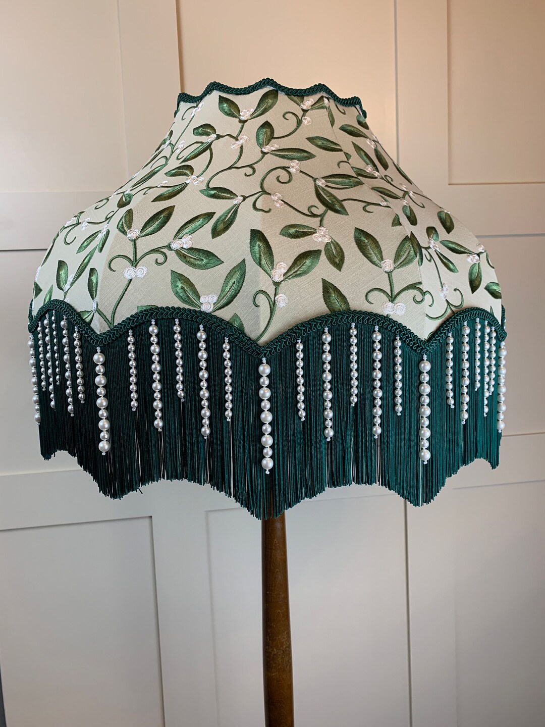 Fringed Lampshade. Maia 22" Lampshade. William Morris Mistletoe ...