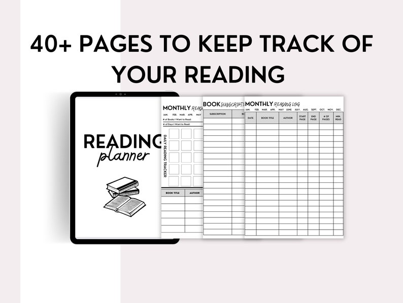 Printable Reading Journal, Fillable Reading Journal, Reading Journal ...