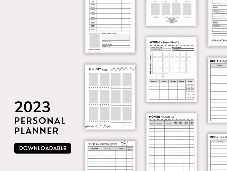 Printable Reading Journal, Fillable Reading Journal, Reading Journal ...