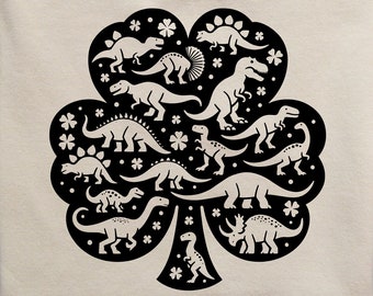 St Patricks Day SVG Dinosaur Cut File for Cricut, Silhouette, Lucky ...