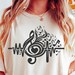 Heartbeat Music Svg Png, Music Lover Svg, Sound Wave Svg, Musical Heart ...