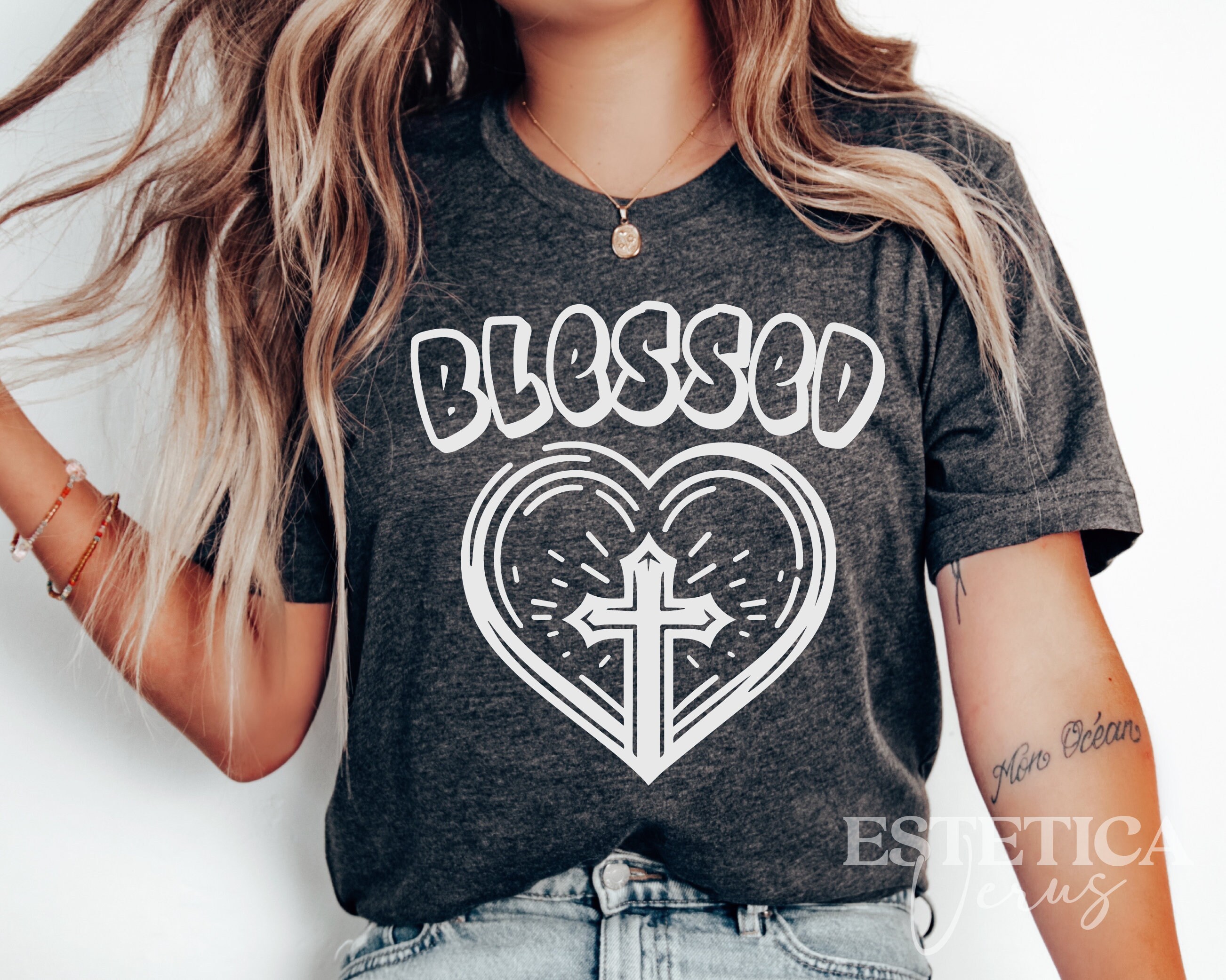 Blessed Svg Png, Cross Svg, Gratitude Svg, Faith Svg, Spiritual Quote ...