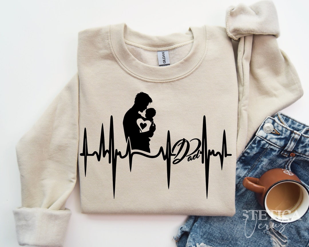 Dad Heartbeat Svg Png, Father's Day Svg, Daddy's Heart Svg, Dad and Son ...