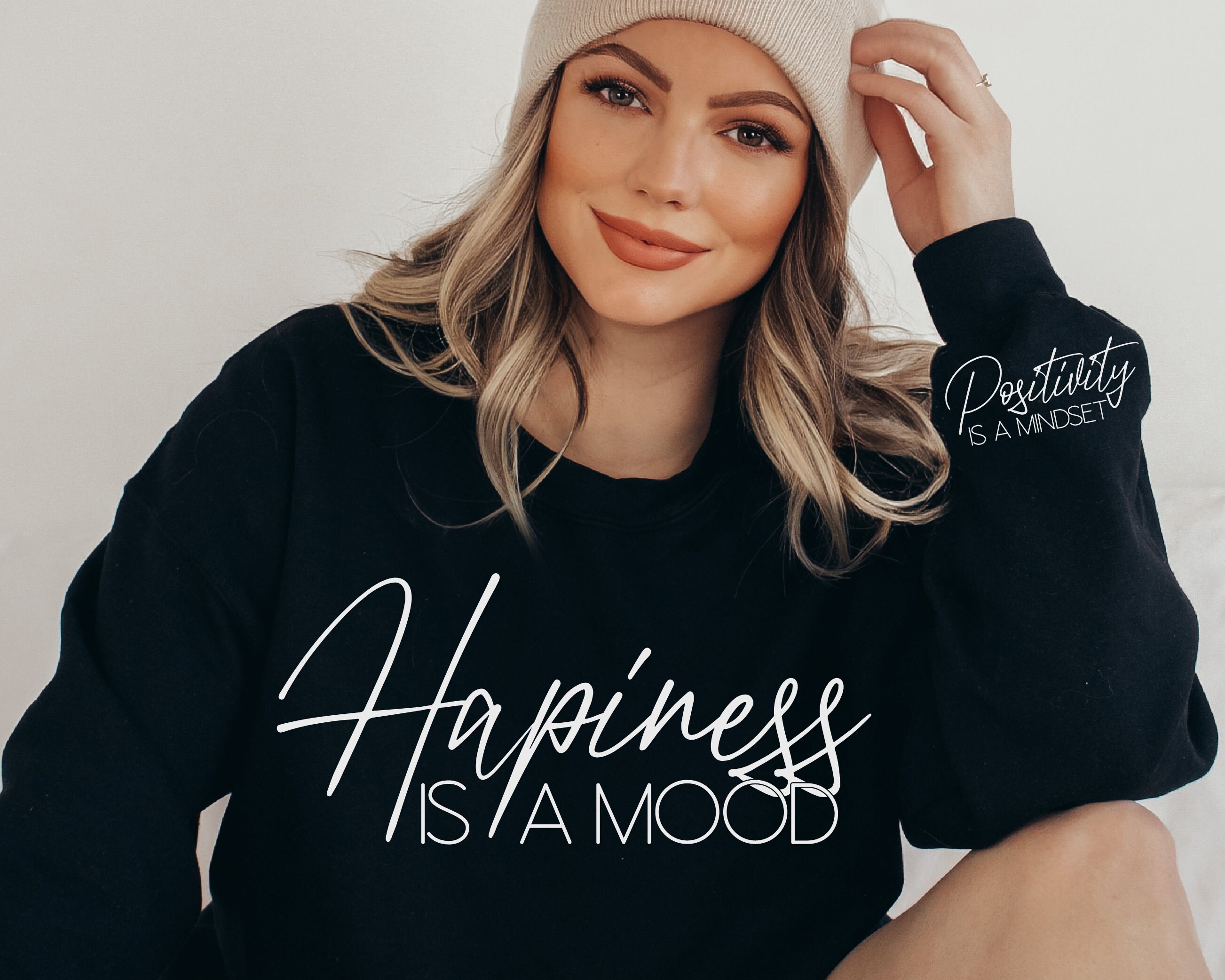 Happiness is a Mood Svg Png, Happiness Quote Svg, Positive Vibes Svg ...