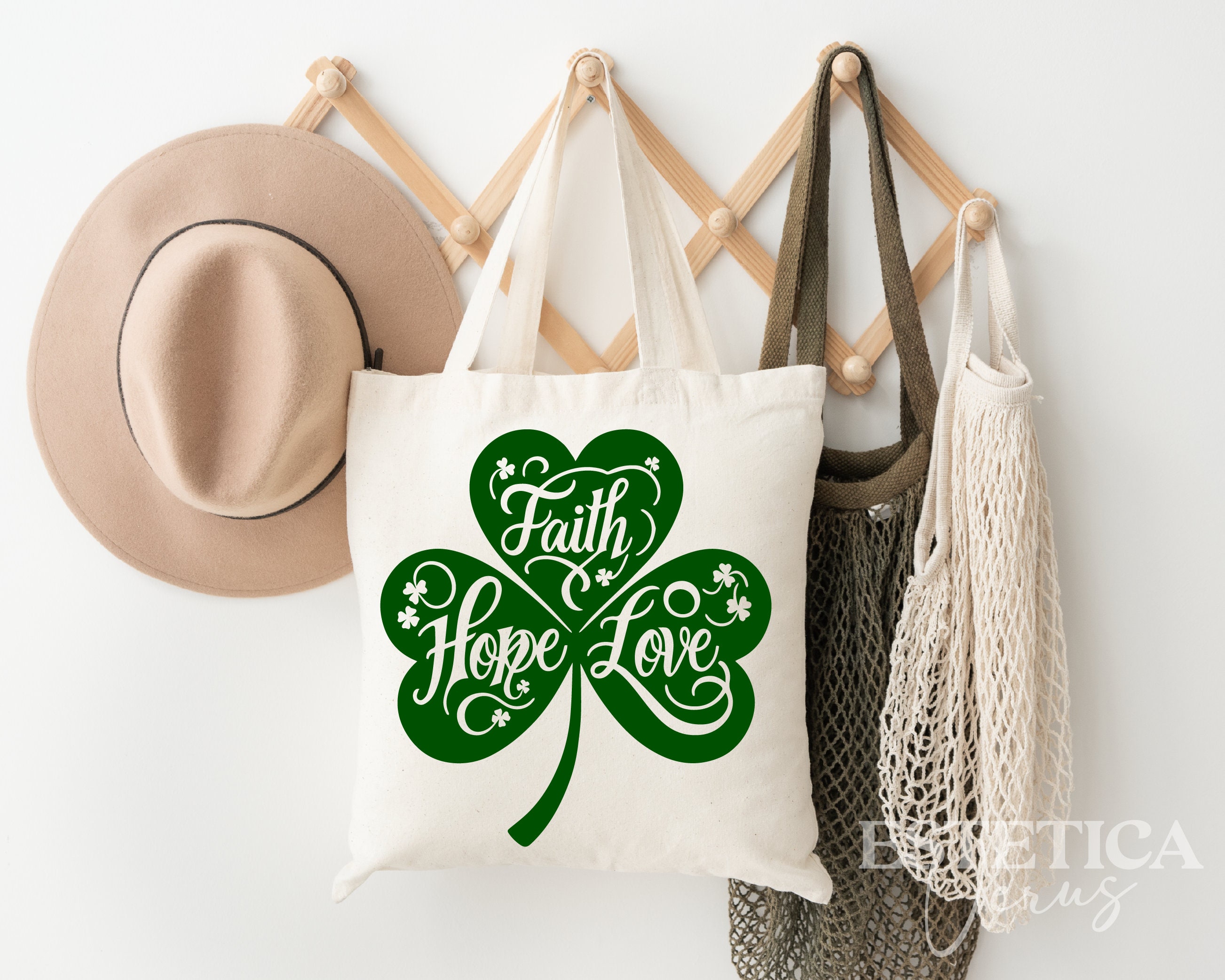 Shamrock Faith Hope Love Svg Png, Irish Faith Svg, Shamrock Hope Svg ...