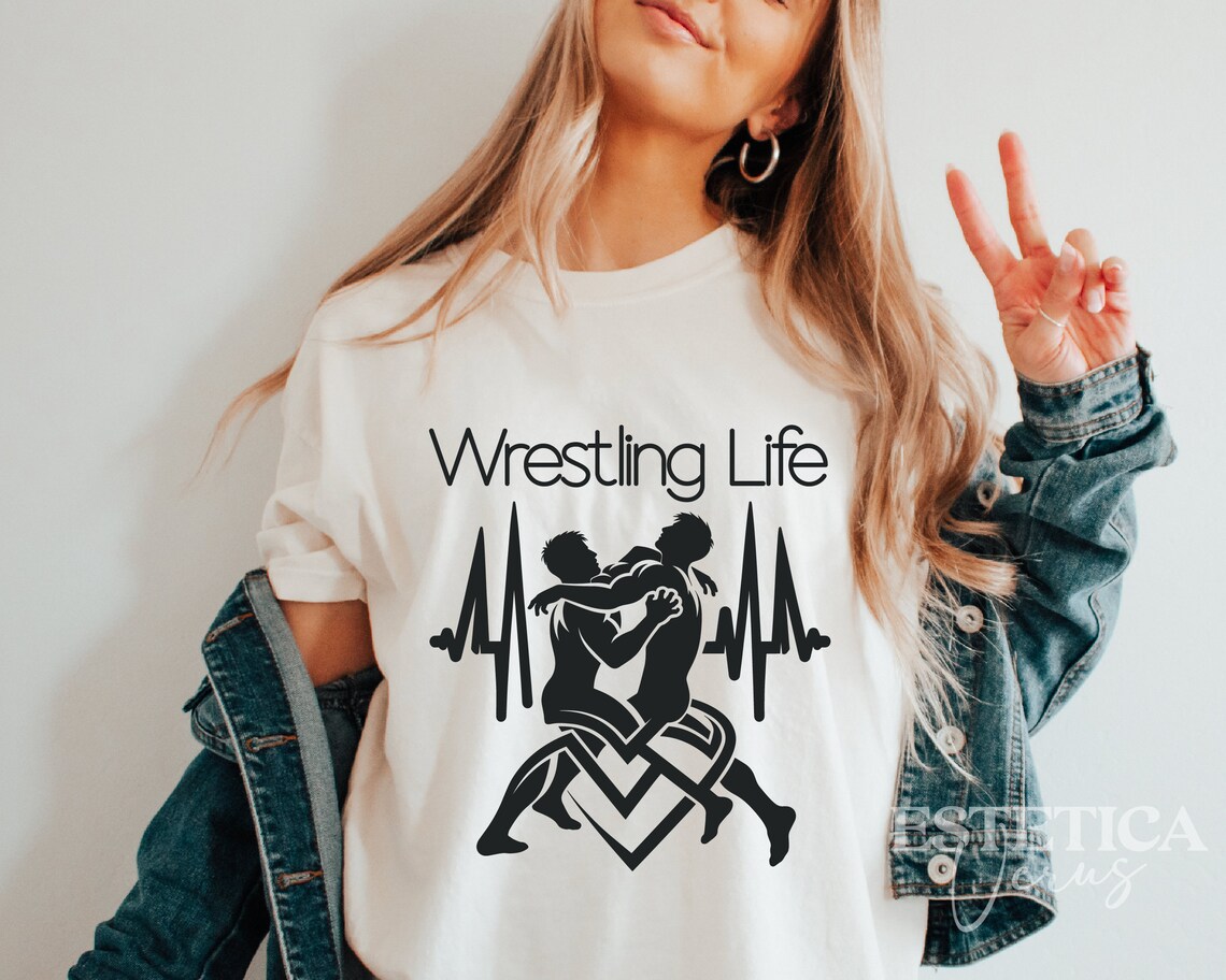 Wrestling Life Svg Png, Wrestler Svg, Heartbeat Svg, Wrestling Team Svg ...