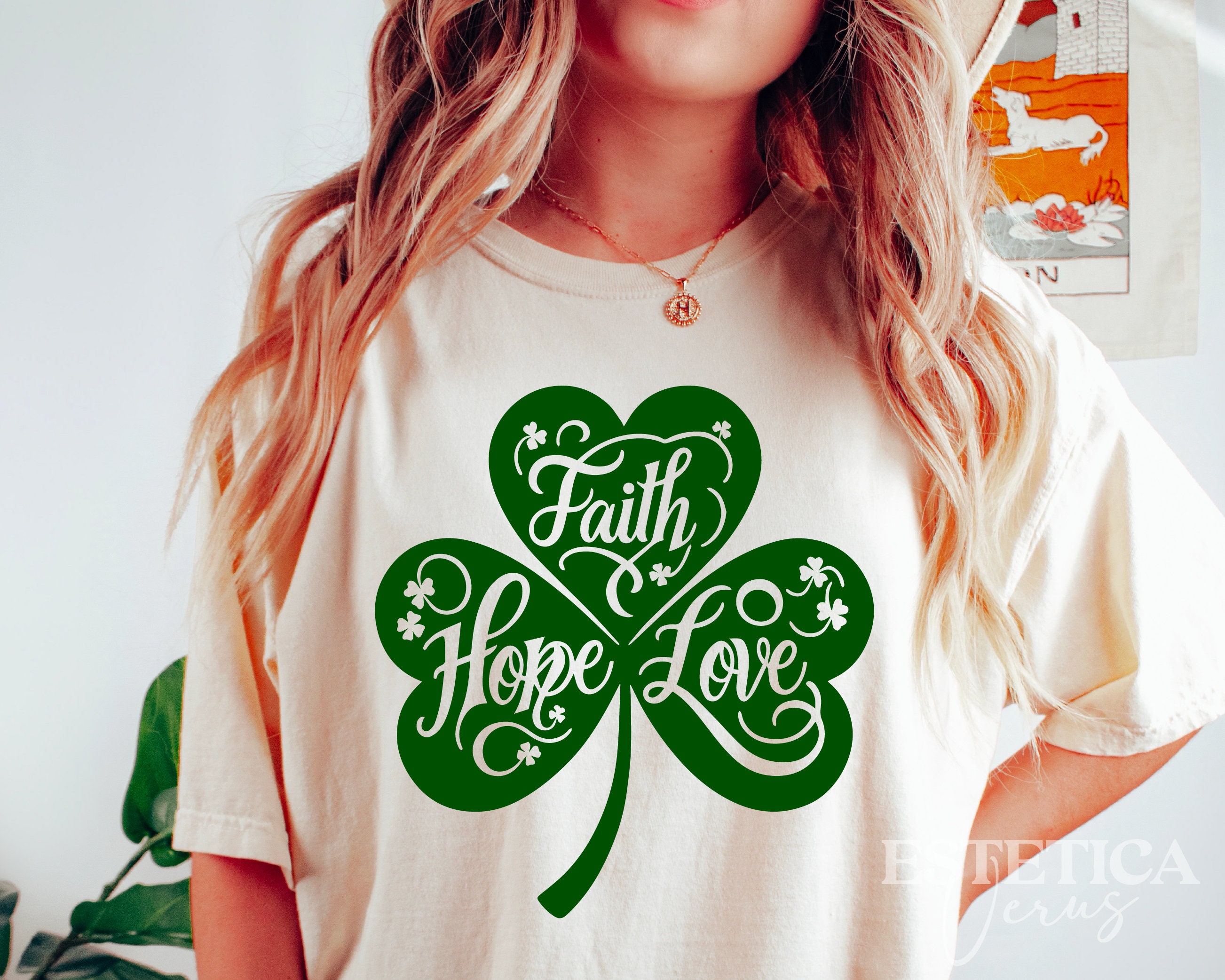 Shamrock Faith Hope Love Svg Png, Irish Faith Svg, Shamrock Hope Svg ...