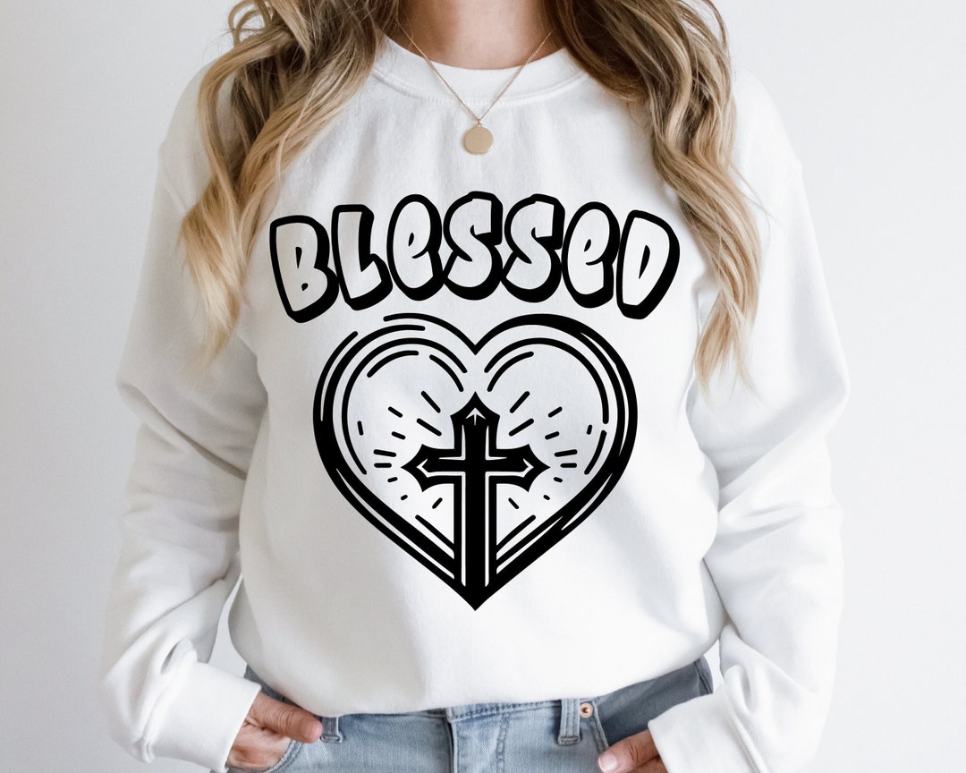 Blessed Svg Png, Cross Svg, Gratitude Svg, Faith Svg, Spiritual Quote ...