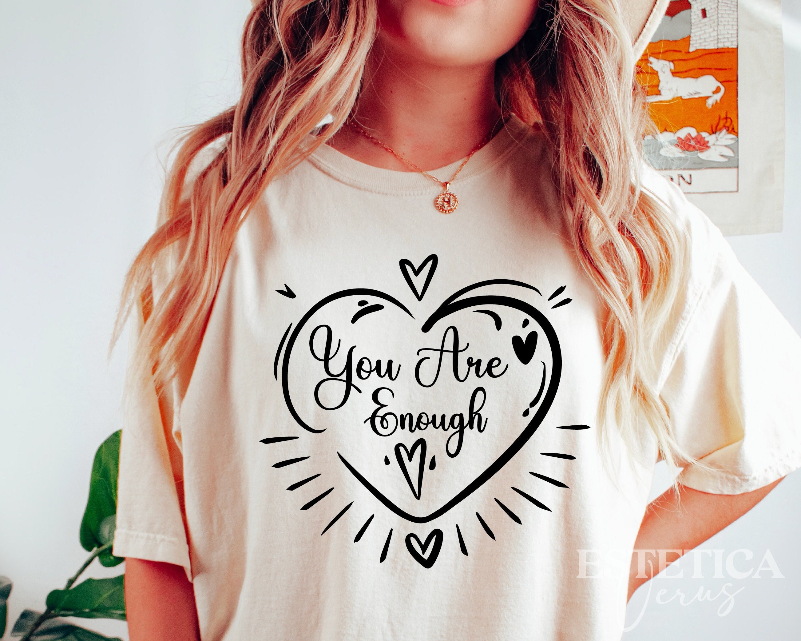 You Are Enough Svg Png, Heart Svg, Self Love Svg, Positive Affirmation ...