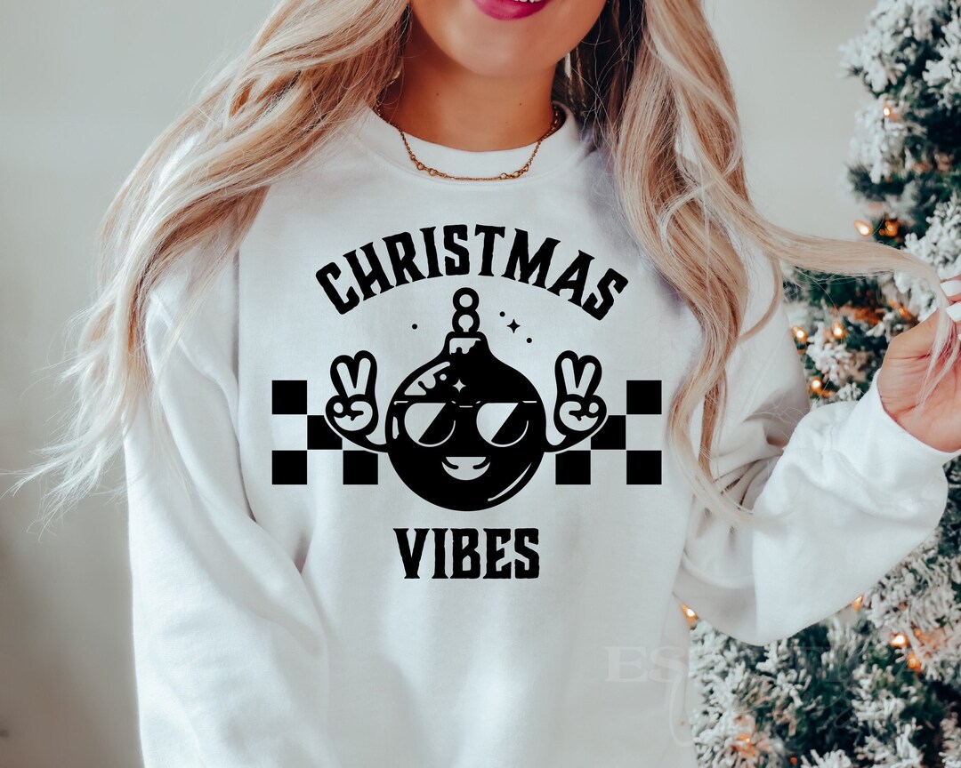 Christmas Vibes Svg Png Funny Grovy Svg Holiday Vibes Svg - Etsy