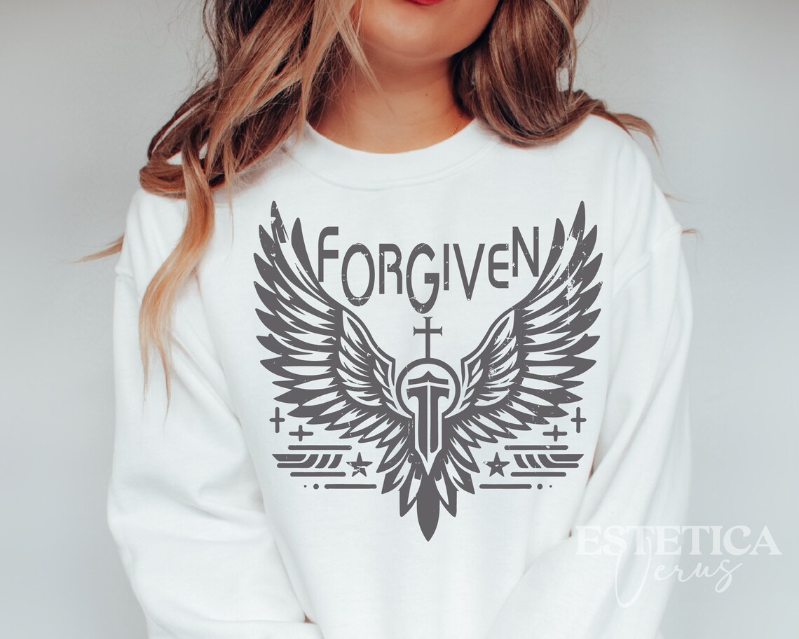 Forgiven Svg Png, Grace Svg, Christian Svg, Mercy Svg, Cross Svg ...