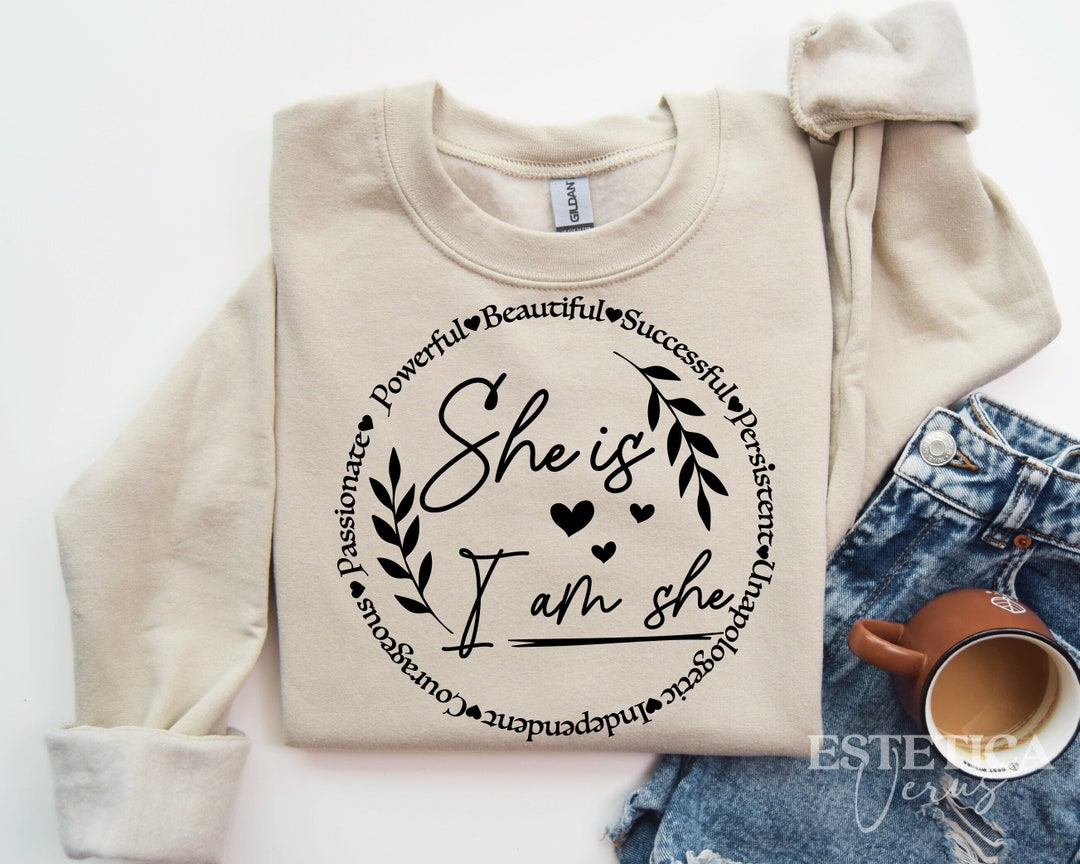 She is Strong Svg Png, Positive Svg, Motivational Svg, Self Love Svg ...