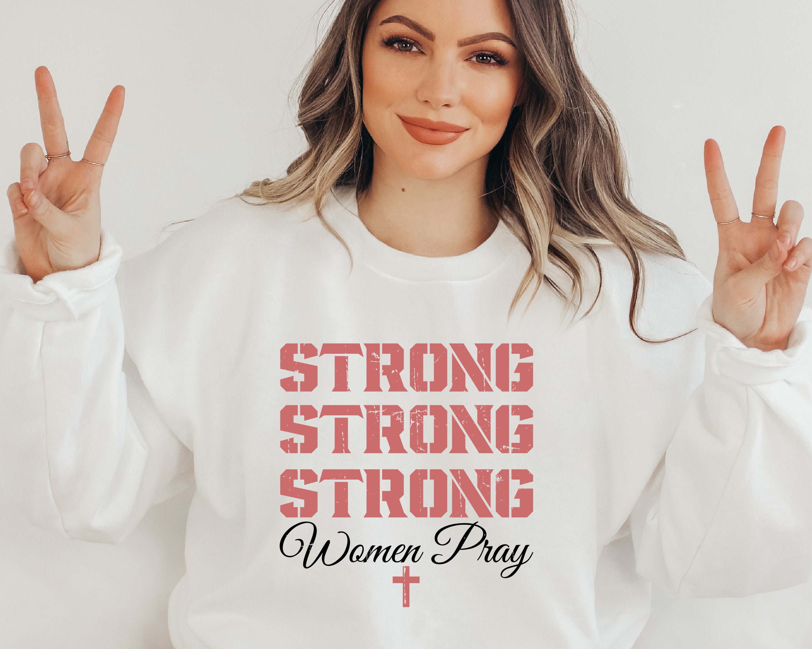 Strong Women Pray Svg Png, Empowered Women Svg, Fearless Female Svg ...