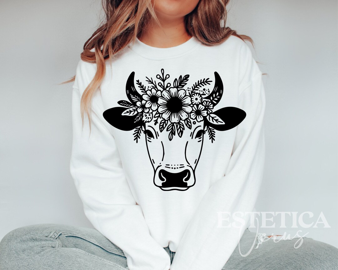 Impresión de vaca Svg Png, Cabeza de vaca Svg, Animal de granja Svg ...