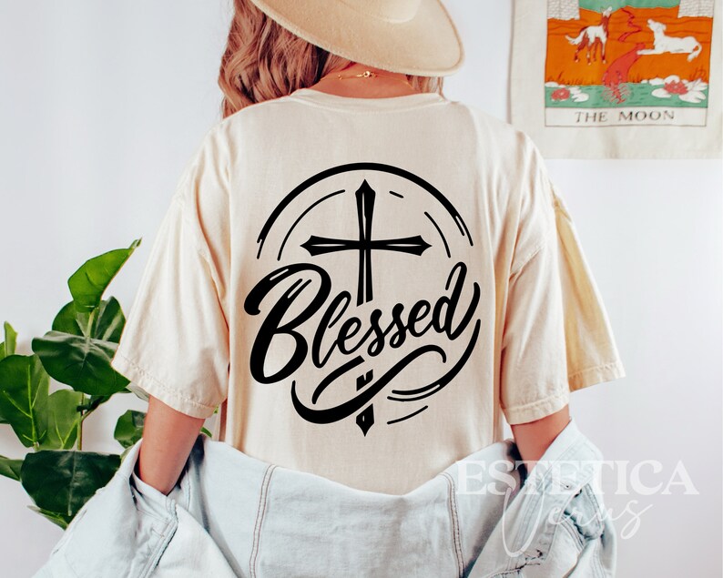 Blessed Svg Png, Cross Svg, Faith Svg, God Bless Svg, Christian Cross ...