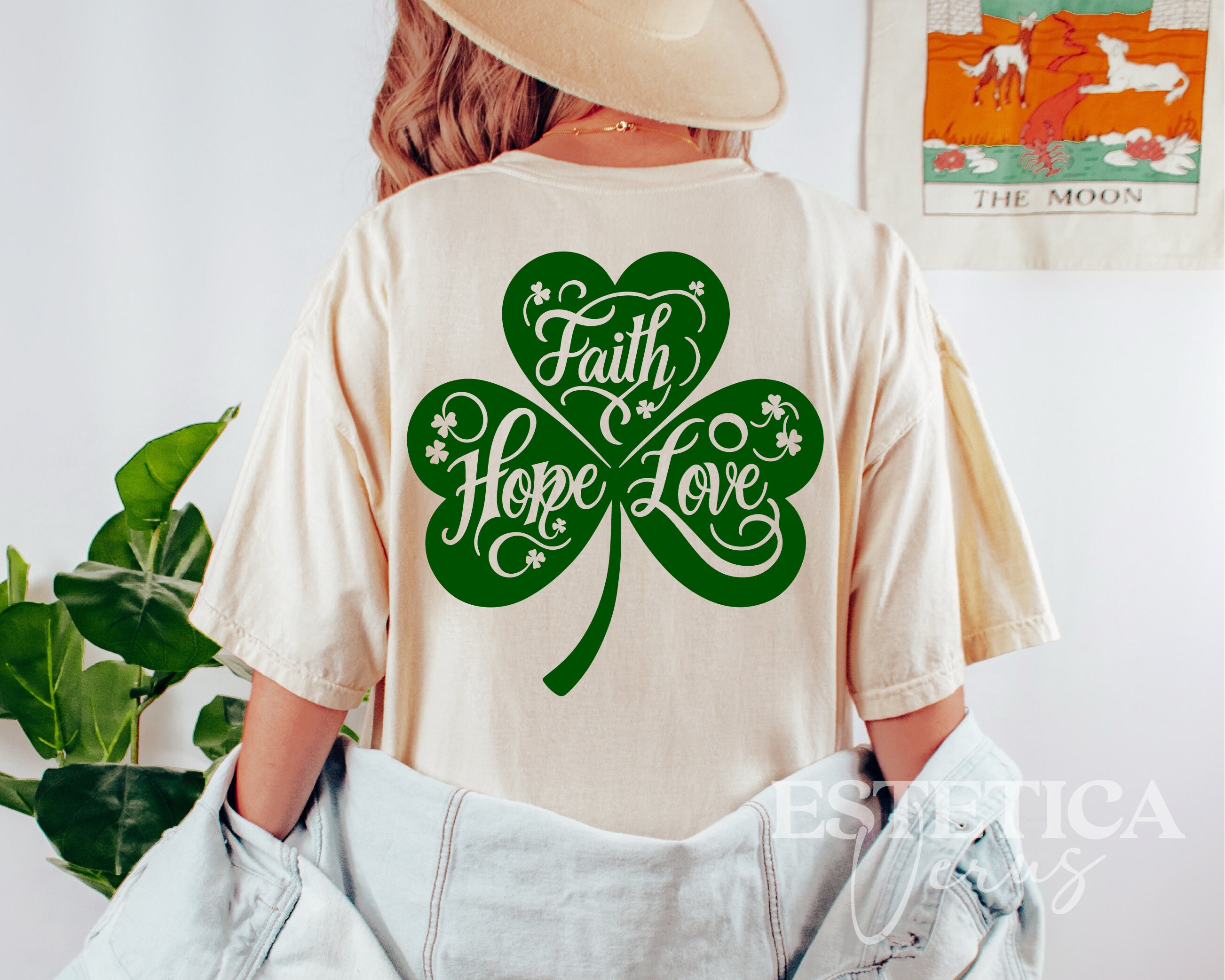 Shamrock Faith Hope Love Svg Png, Irish Faith Svg, Shamrock Hope Svg ...