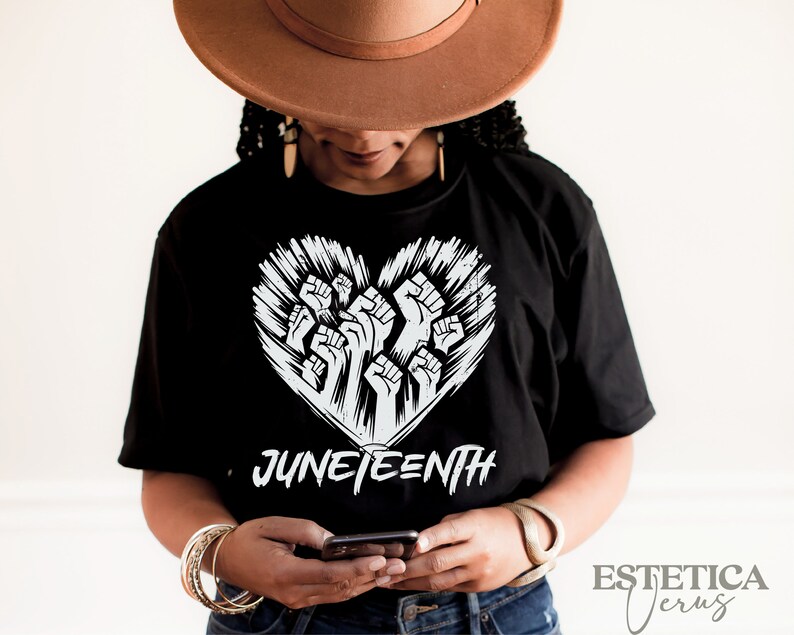 Juneteenth Corazón Svg Png, Juneteenth Amor Svg, Día de la Libertad Svg ...