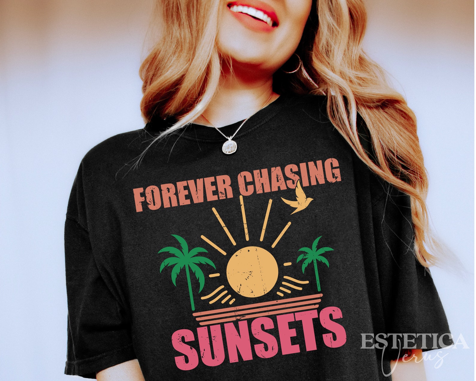 Forever Chasing Sunsets Svg Png, Retro Summer Svg, Retro Beach Svg ...