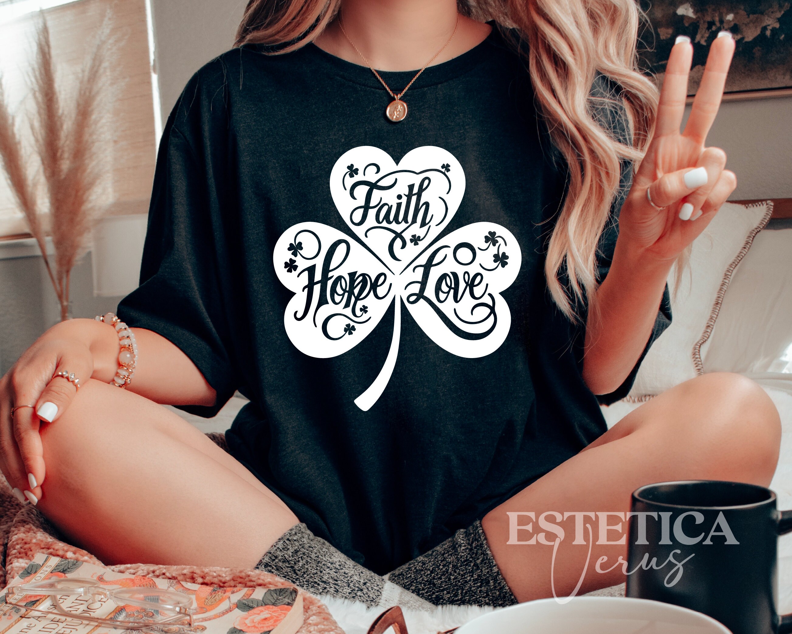 Shamrock Faith Hope Love Svg Png, Irish Faith Svg, Shamrock Hope Svg ...