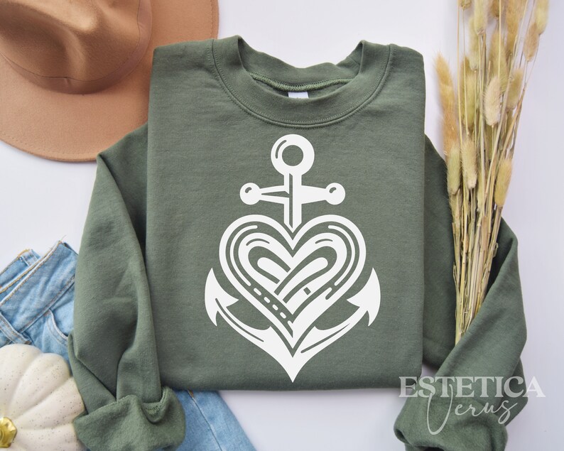 Heart Anchor Svg Png, Nautical Love Svg, Love at Sea Svg, Nautical Svg ...