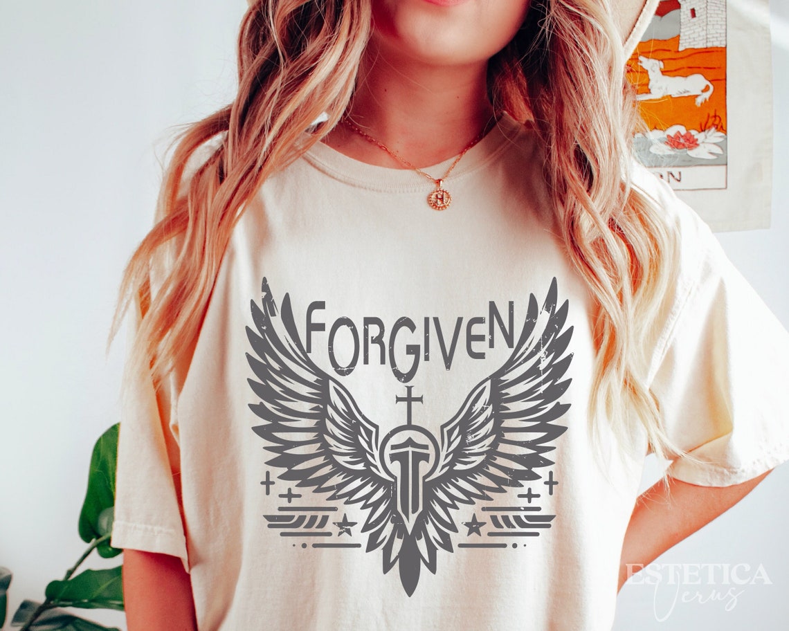 Forgiven Svg Png, Grace Svg, Christian Svg, Mercy Svg, Cross Svg ...