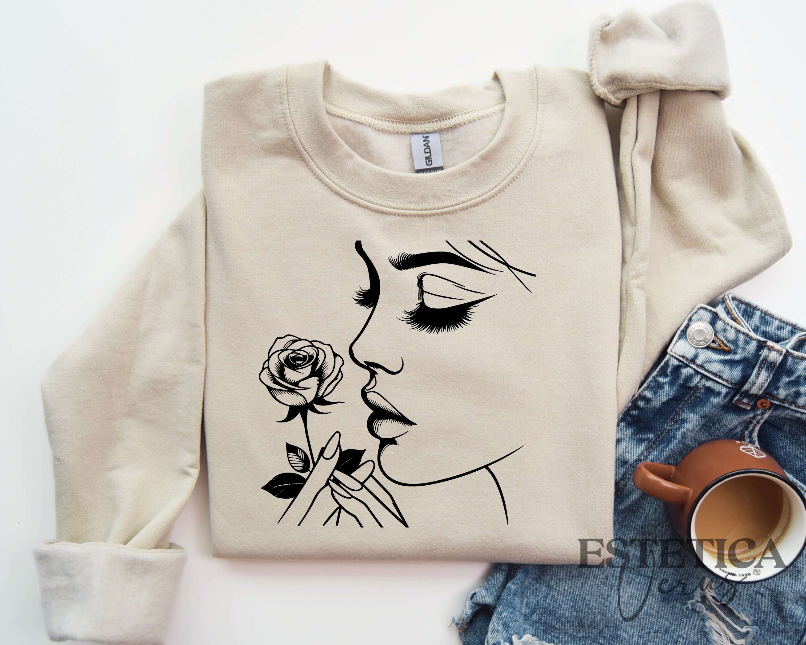 Beauty With Rose Svg, Woman Svg, Girl Svg, Feminine Silhouette Svg ...