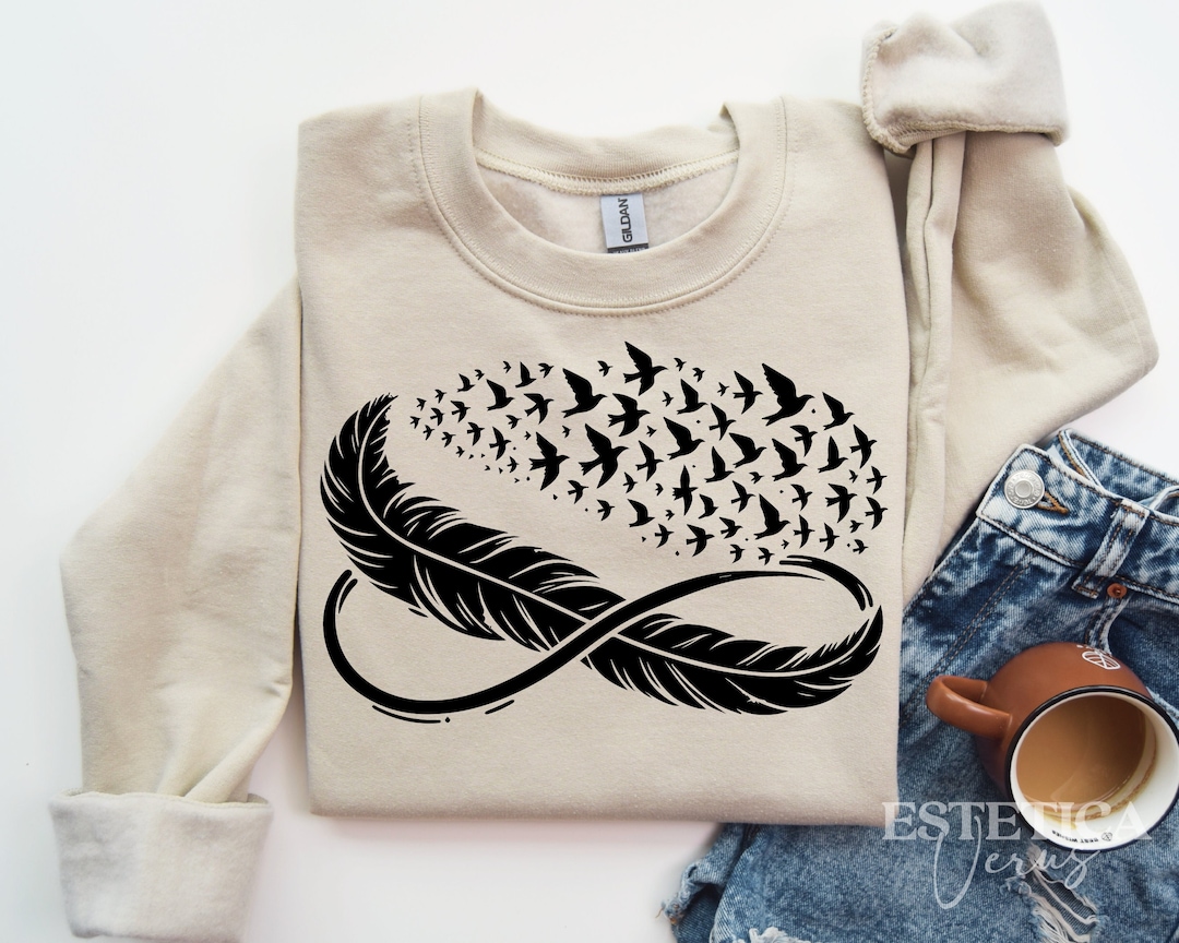 Infinity Symbol Svg Png, Infinity Bird Feather Svg, Endless Symbol Svg ...