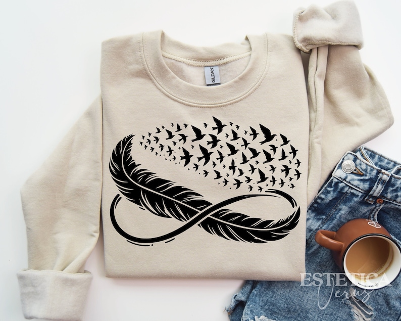 Infinity Symbol Svg Png, Infinity Bird Feather Svg, Endless Symbol Svg ...