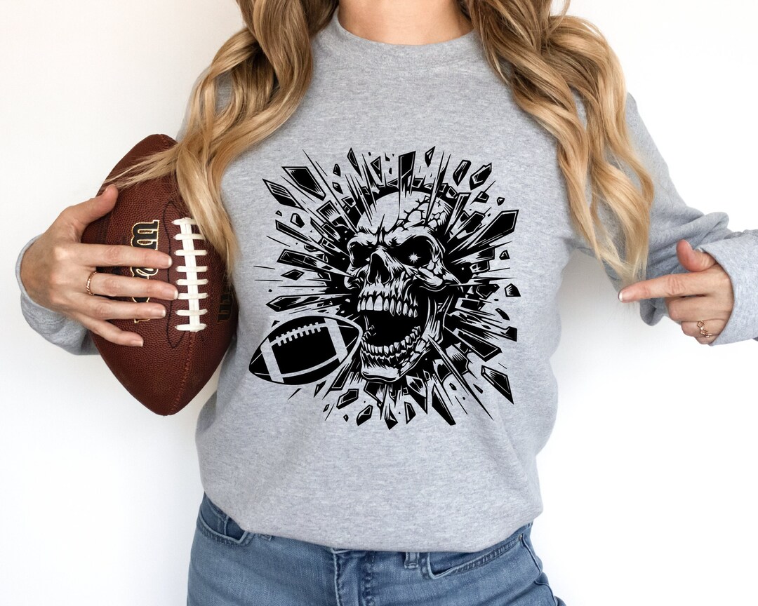 Smashing Wall Football Svg Png, Football Svg, Skull Svg, Football Shirt ...
