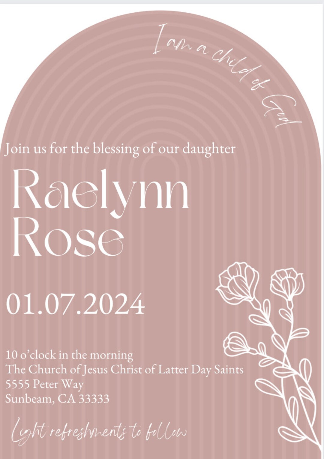 Baby Blessing Invitation Bless Lds Baby Blessing Church Invitation - Etsy