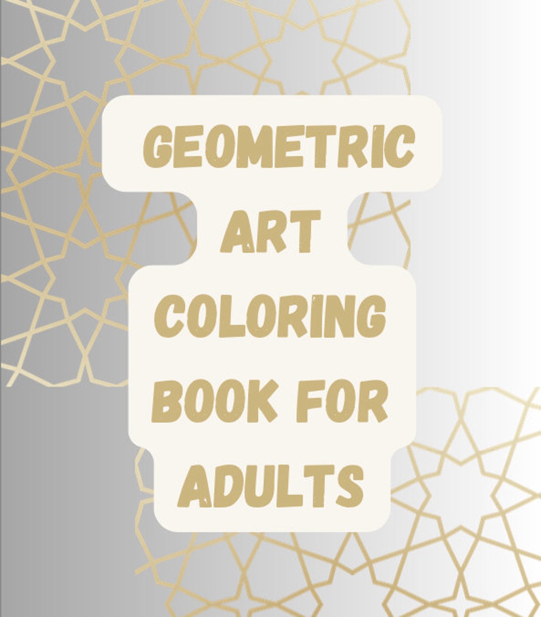 Geometric Art Coloring Book for Adults - Etsy