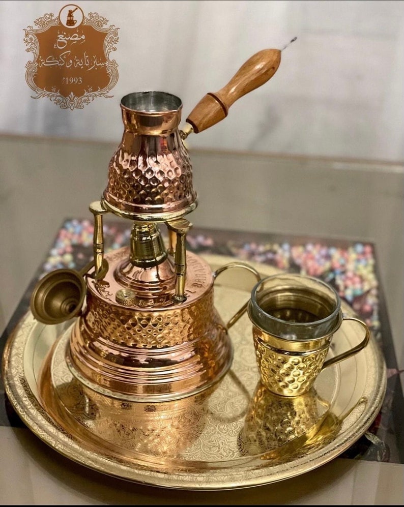 Hand-hammered Egyptian Copper Coffee Set Authentic Craftsmanship From ...